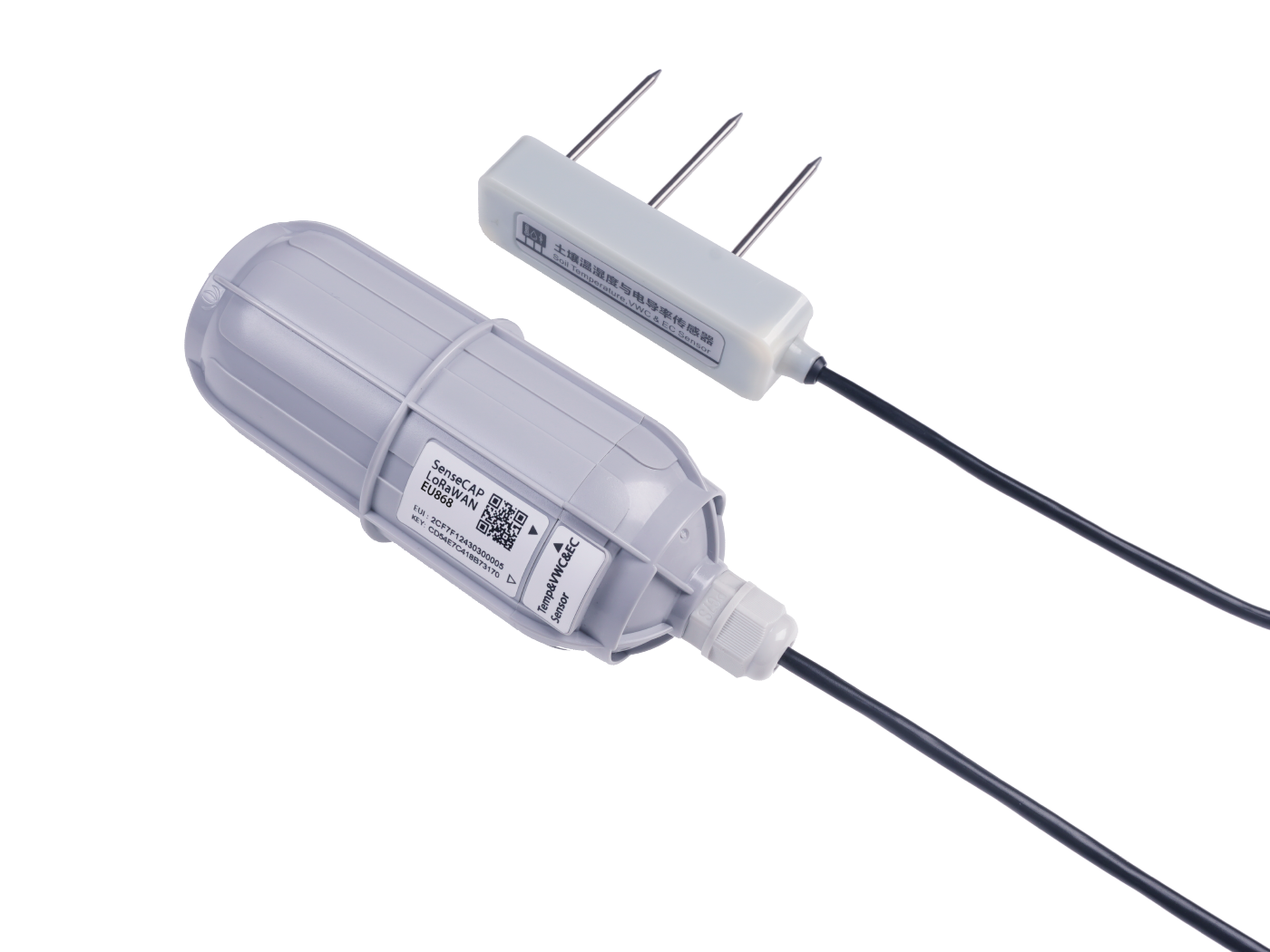 SenseCAP Wireless Soil Temperature, VWC & EC Sensor - LoRaWAN US915 ...
